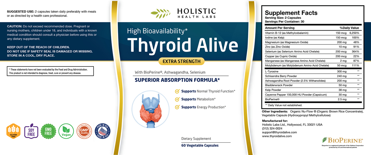 Thyroid Alive - Natural Vitamins and Herbs That Support Thyroid Health